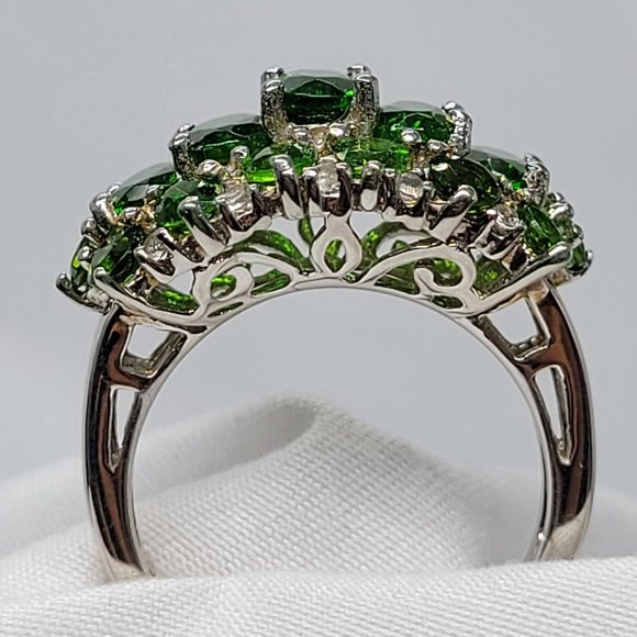 JTV/HSN | Jewelry | Nwot Beautiful Jtvhsn Sterling Silver Emerald Ring ...